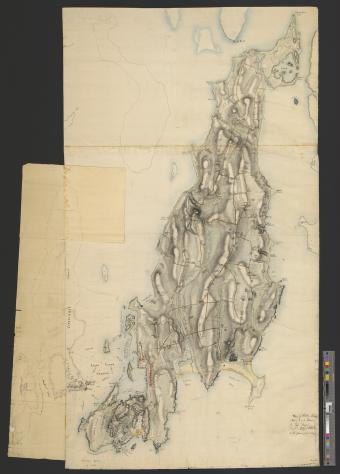 Plan of Rhode-Island / Surveyed and drawn by Edw: Fage, captn. Royal ...